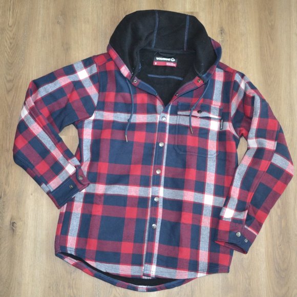 Wolverine | Shirts | New Mens Wolverine Flannel Hoodie Jacket Shirt ...